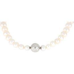 VANDENBERG Damen Perlenkette, 925er Silber mit Süßwasser-Zuchtperlen, silber, 58