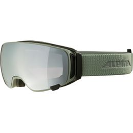 Alpina Skibrille "Double Jack Mag Q", abnehmbare Zusatzscheibe, grau, OneSize