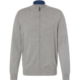 GALERIA Cashmere Seide Carrdigan, Stehkragen, für Herren, grau, XL