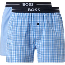 BOSS Nightwear Boxershorts, 2er-Pack, Eingriff, für Herren, blau, M