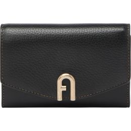 Furla Geldbörse, Leder, Emblem, uni, für Damen, schwarz