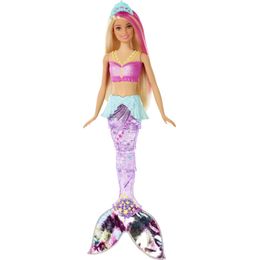 Barbie Dreamtopia Funktionspuppe "Glitzerlicht Meerjungfrau", mehrfarbig