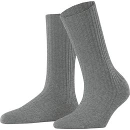 Falke Cosy Wool Boot Socken, verstärkte Belastungszonen, für Damen, grau, 35-38