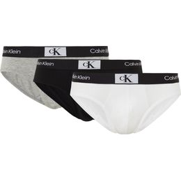 Calvin Klein Unterhosen, 3er-Pack, Logobund, für Herren, grau, XL