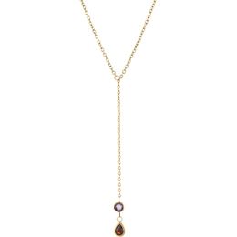 Amor Damen Kette mit Anhänger, Edelstahl, gold, 99