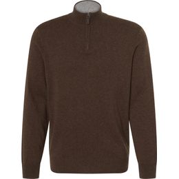 GALERIA Seide-Cashmere Pullover, feingerippte Abschlüsse, für Herren, braun, M