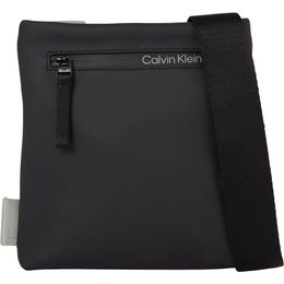 Calvin Klein Umhängetasche, Lederimitat, Reißverschluss, für Herren, schwarz