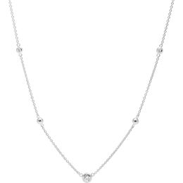 Fossil Damen Kette mit Anhänger "JFS00453040", 925er Silber, silber