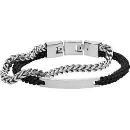 Fossil Herren Armband "JF03325040", Edelstahl/Nylon, schwarz