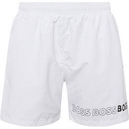 BOSS Schwimmshort, Logo-Print, für Herren, weiß, M