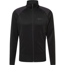 Jack Wolfskin Trainingsjacke "Kammweg Fz", Reißverschluss, Stehkragen, für Herren, grau, S