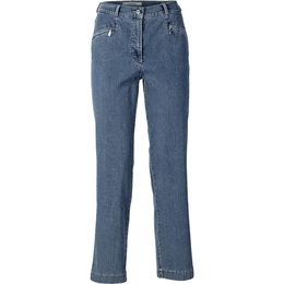 Zerres Mona Jeans, Modern Fit, Zipper Taschen, für Damen, blau, 21