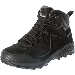 Jack Wolfskin Wanderschuhe, Leder, winddicht, wasserdicht, für Herren, schwarz, 43