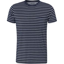 Jockey® T-Shirt, Streifen-Design, Brusttasche, für Herren, blau, M