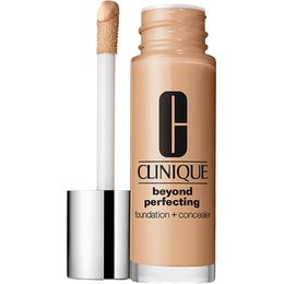 Clinique Beyond Perfcting Foundation + Concealer, Gesichts Make-up, foundation, Fluid, beige (7 CREAM), mattierend/natürlich, Deckkraft: Hoch,