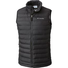 Columbia Steppweste "Powder Lite", Stehkragen, Kinnschutz, für Herren, schwarz, XL