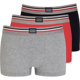 Jockey® Cotton Stretch Pants kurz, 3er Pack, Logo-Bund, für Herren, grau, XL