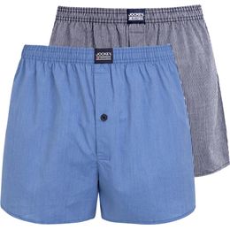 Jockey® Boxershorts, 2er-Pack, gemustert, für Herren, blau, 3XL