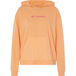 Columbia Hoodie, Durchgrifftasche, Logo-Print, für Damen, orange, S
