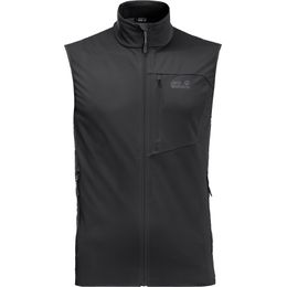 Jack Wolfskin Weste, Stehkragen, für Herren, schwarz, M