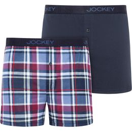 Jockey® Night & Day Boxershorts, 2er-Pack, für Herren, blau, XL