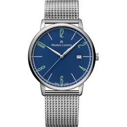 Maurice Lacroix Herren Armbanduhr "EL1118-SS00E-420-C", mit Wechselarmband, blau