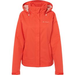 Vaude Fahrradjacke "Escape Bike Light", Kapuze, wasserdicht, für Damen, rot, 42