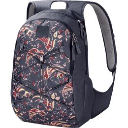 Jack Wolfskin Rucksack, Laptopfach, Seitentaschen, für Damen, grau