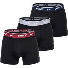 Nike Everyday Cotton Stretch Pants, 3er Pack, Logo-Bund, für Herren, schwarz, M