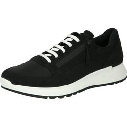 Ecco® Sneaker, Leder-Overlays, Reißverschluss, für Damen, schwarz, 38