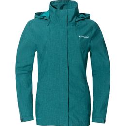 Vaude Regenjacke "Rosemoor", wasserdicht, winddicht, atmungsaktiv, für Damen, türkis, 36