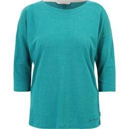 Vaude Neyland T-Shirt, 3/4-Arm, für Damen, türkis, 38