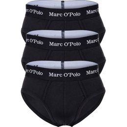 Marc O'Polo Marc O'Polo Essentials Slips, 3er-Pack, Logo-Bund, für Herren, schwarz, XXL