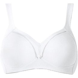 Triumph Cotton Shaper Soft-BH, bügellos, breite Träger, elastische Bündchen, für Damen, weiß, 100C