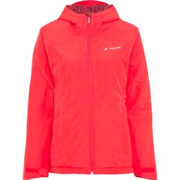 Vaude Regenjacke "Jalipur", wasserdicht, atmungsaktiv, für Damen, rot, 36