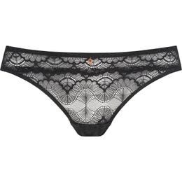 JOOP! Lovely Lace Brazilian Slip, Spitze, Cornflower-Anhänger, für Damen, schwarz, M