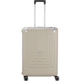 Eminent 4-Doppelrollen-Trolley, Hartschale, Kreuzspanngurte, TSA-Schloss, beige