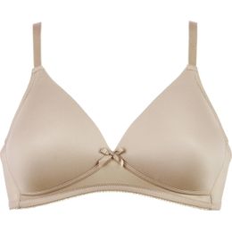 Naturana Schalen-BH, Uni, schmale Träger, Schleife, für Damen, beige, 90B