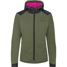 Vaude Softshelljacke "Qimsa", Kapuze, reflektierende Elemente, für Damen, grün, 42