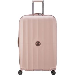 DELSEY PARIS 4-Rollen-Trolley "St Tropez", Kreuzspanngurte, Hartschale, uni, 77cm, 100l, rosa