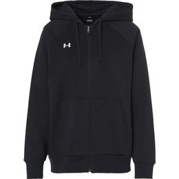 Under Armour Sweatjacke, Kapuze, geteilte Kängurutasche, für Damen, schwarz, L