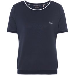 JOOP! Sporty Elegance T-Shirt, Rundhals, Logo-Stickerei, für Damen, blau, M