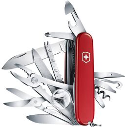 Victorinox Taschenmesser "Swiss Champ", mit Lederetui, ABS/Cellidor, rot