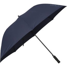 Esprit Regenschirm, einfarbig, für Damen und Herren, blau