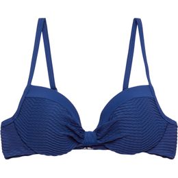 Esprit Livia Beach Bikini-Oberteil, Knoten-Detail, für Damen, blau, 40 C