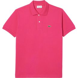 Lacoste Poloshirt, Logo-Stickerei, uni, für Herren, pink, M