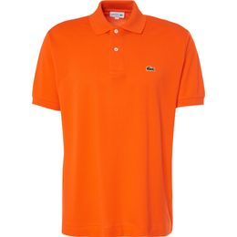 Lacoste Poloshirt, Logo-Stickerei, uni, für Herren, orange, S
