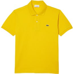 Lacoste Poloshirt, Logo-Stickerei, uni, für Herren, gelb, M
