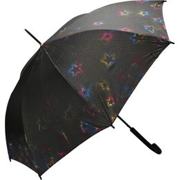 Esprit Regenschirm, Sterne-Muster, für Damen, schwarz