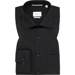 Eterna Original Shirt Businesshemd, Modern-Fit, Brusttasche, für Herren, schwarz, 43
